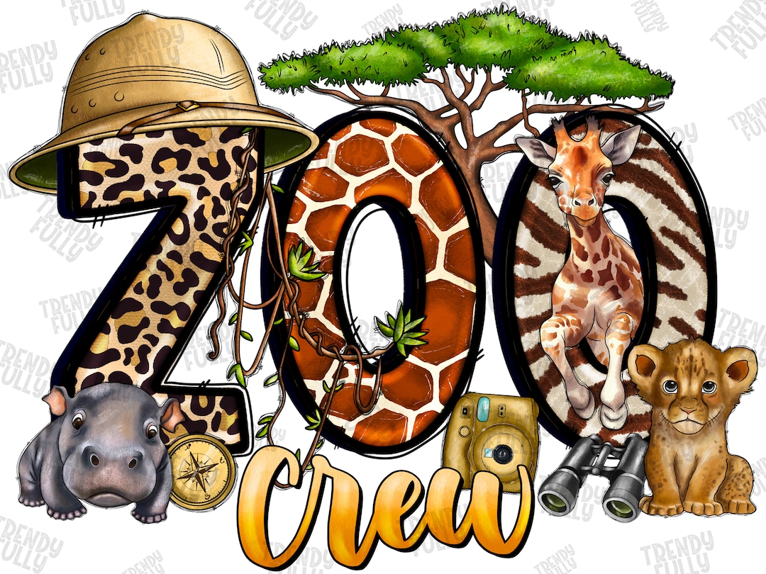 Zoo Crew PNG Digital Download Sublimation Kids Giraffe - Etsy México