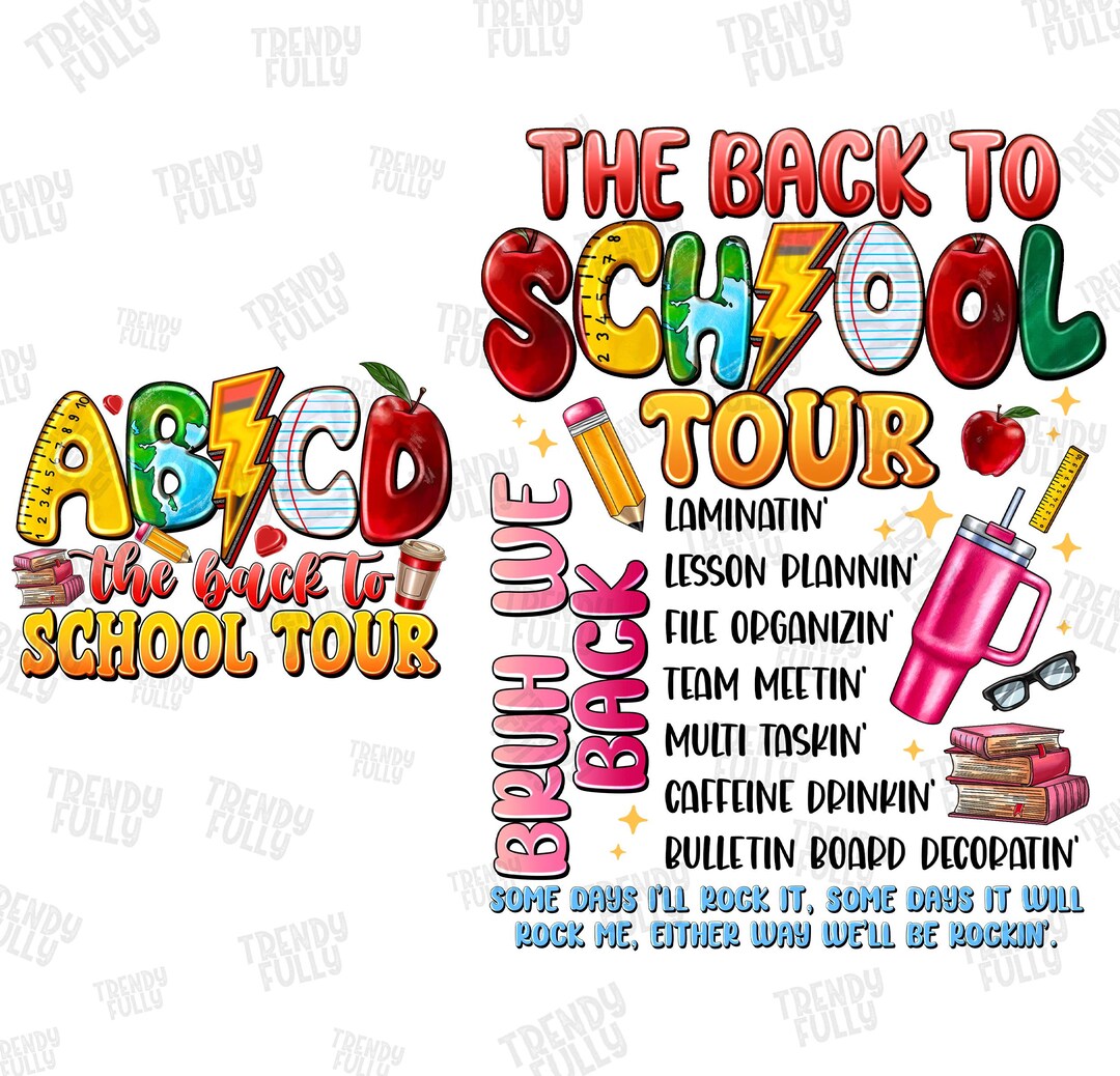 ABCD the Back to School Tour Png, Back to School Png, First Day of ...