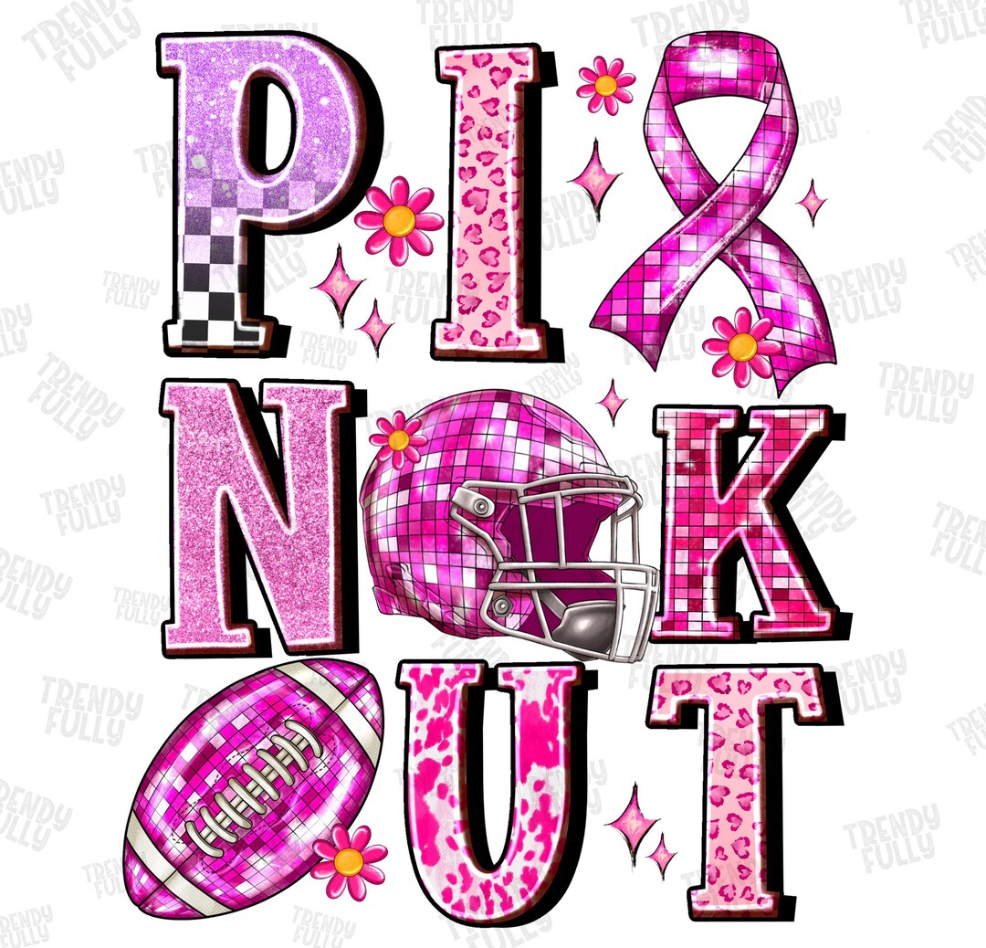 Breast Cancer Football Pink Out Png, Breast Cancer PNG, Pink Ribbon Png ...