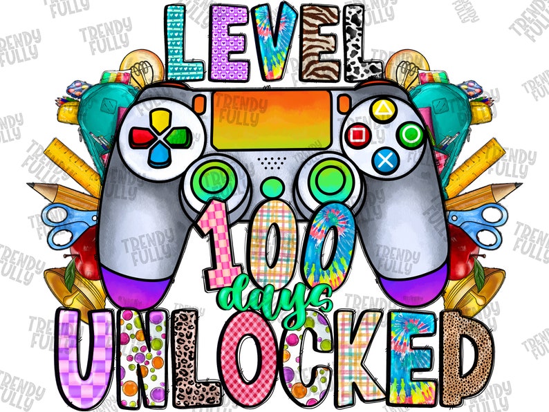 Level 100 Days of School Complete PNG Gamer Png 100 Days of - Etsy