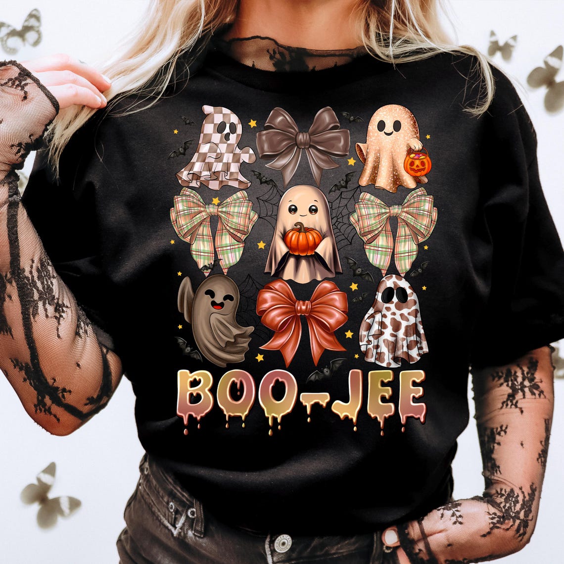 Coquette Boo-jee Ghost Halloween Boo Jee Ghost Spooky Season Png ...