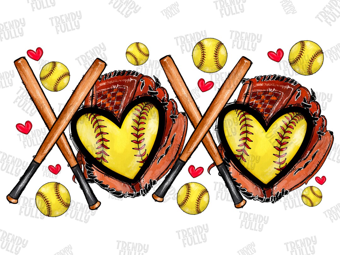 Xoxo Softball Png, Valentine Softball Png, Softball, Valentine's Day ...
