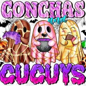 Conchas and Cucuys Png,spooky Conchas Coffee Cups PNG, Mexican Conchas ...