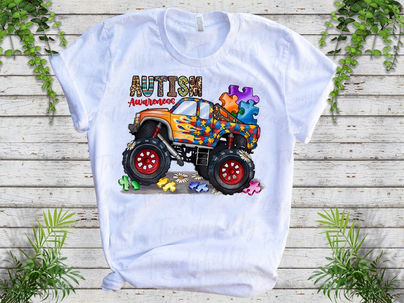 Autism Monster Truck Png Truck Png Autism Acceptance - Etsy
