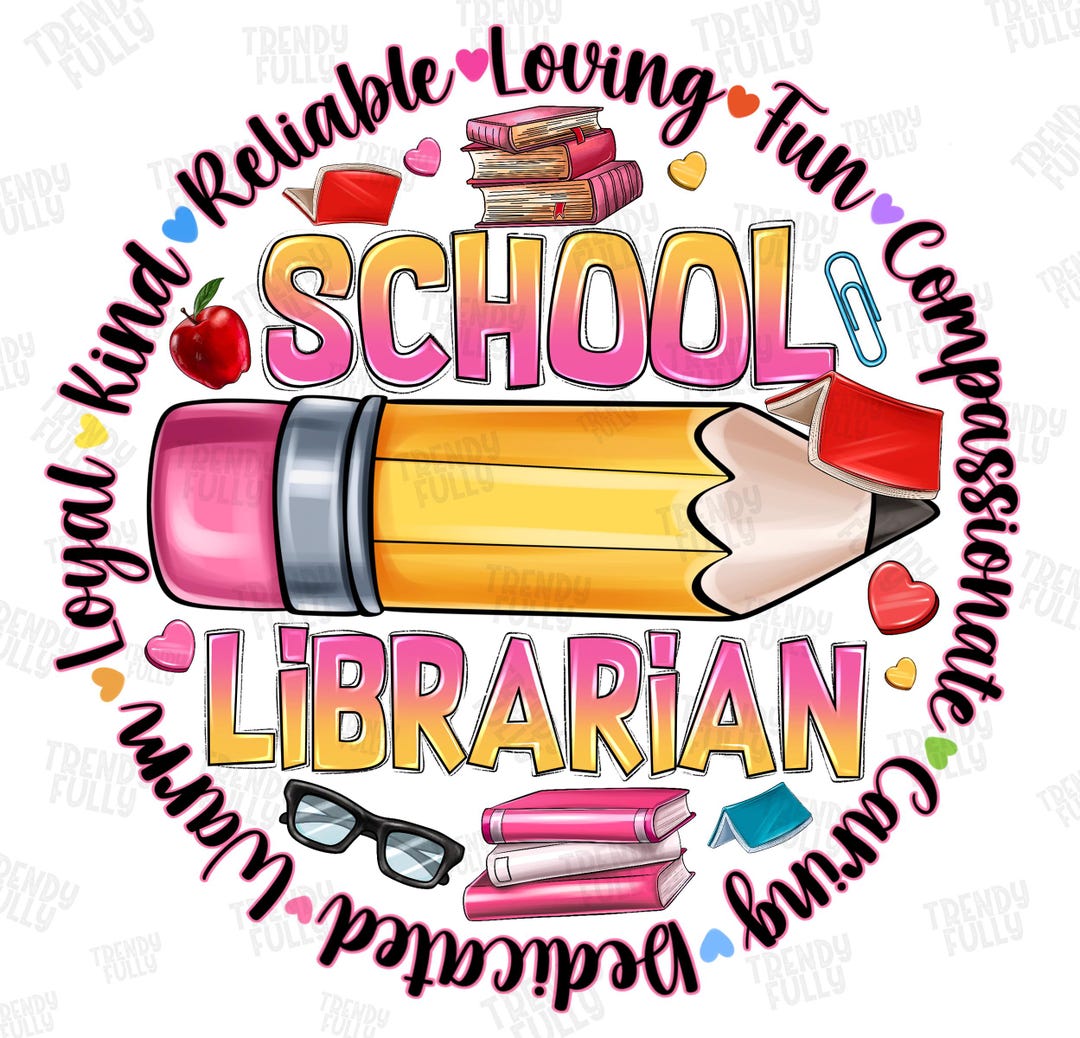 School Librarian PNG, Librarian Digital Download, Library Books School ...