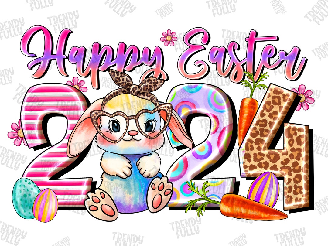 Happy Easter 2024 Png, Sublimation Design Download, Happy Easter Day ...