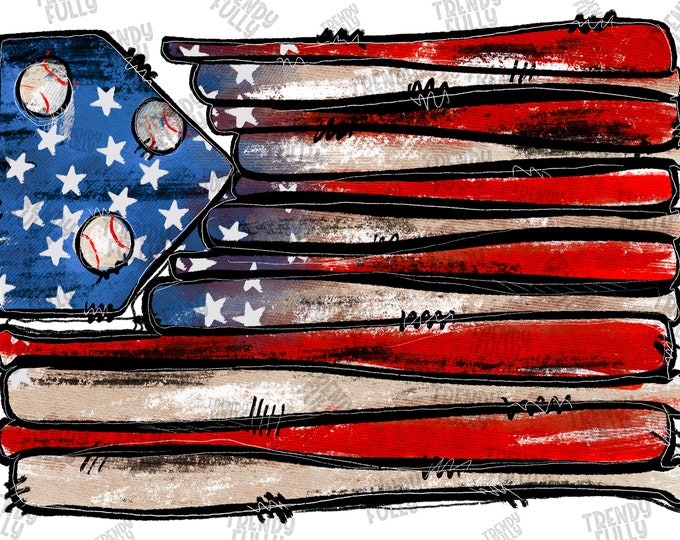 Baseball American Flag red Robin Style heirloom Quality - Etsy