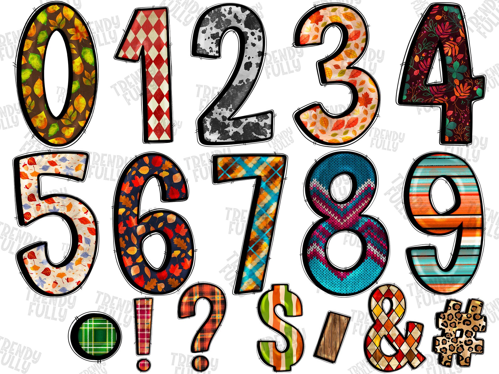 Fall Doodle Alphabet Bundle, Thankful Life PNG Letters,sublimation ...