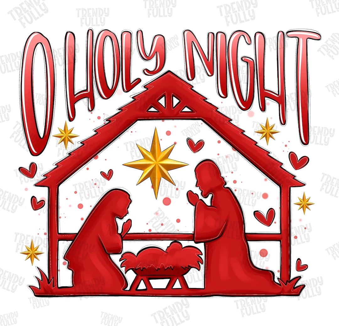 Oh Holy Night Png, Christmas PNG, Christian Png, Jesus PNG, Merry ...