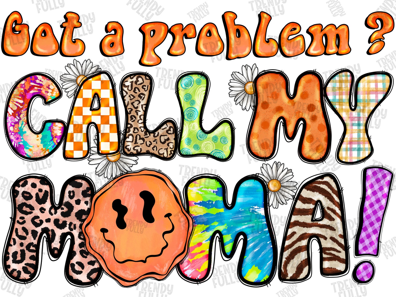 Call My Mama PNG, Hippie Leopard Sublimation Design (digital Download ...
