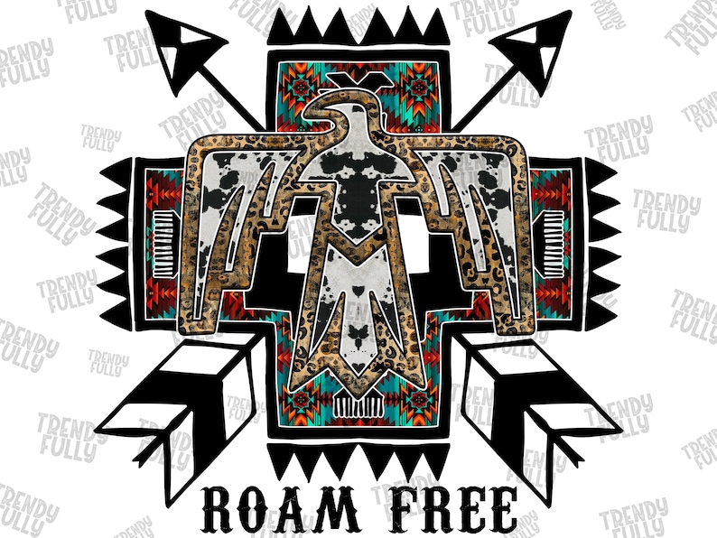 Roam Free PNG Thunderbird Aztec Free Bird Digital PNG File - Etsy