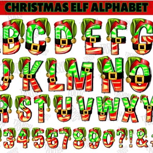 Christmas Doodle Alphabet Bundle,christmas Alphabet Png,christmas Png ...