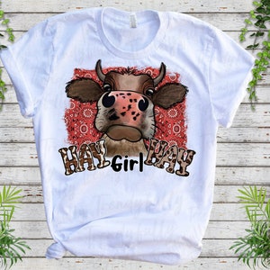 Hay Girl Cow PNG, Western Sublimation Design (digital File) - Etsy
