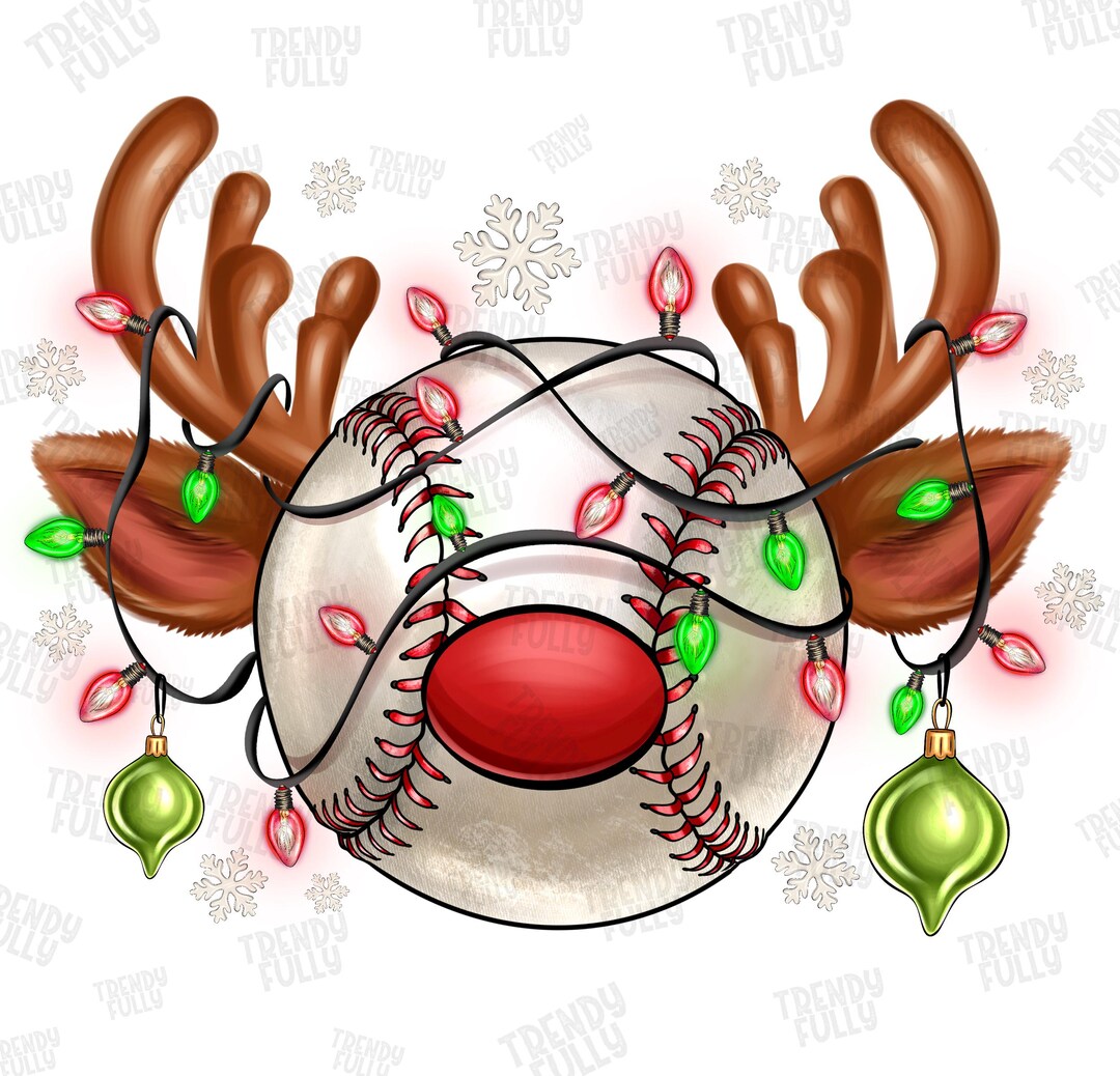 Baseball Horn Christmas Png Sublimation Design Download, Merry ...