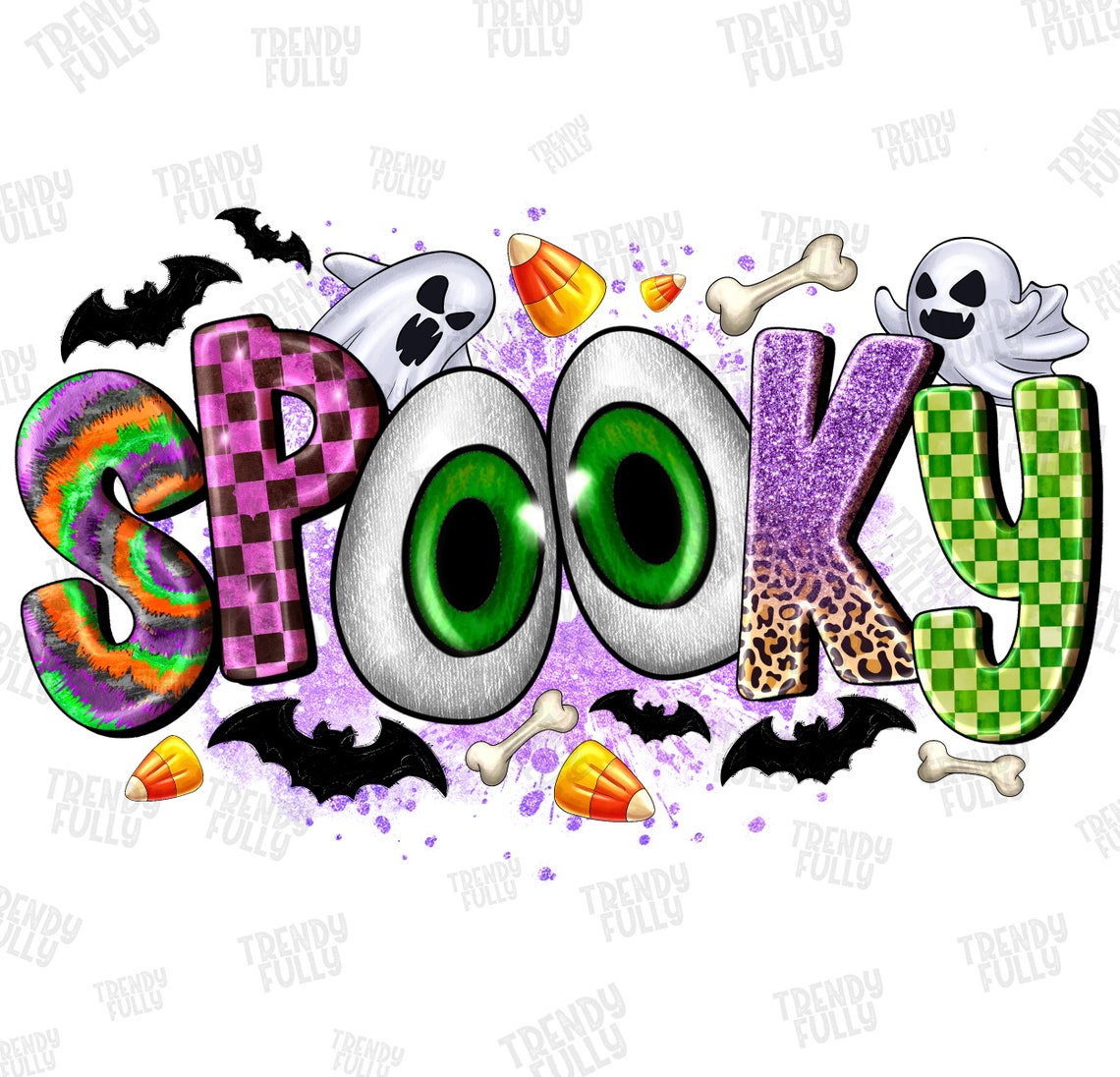 Spooky Png Sublimation Design Download, Spooky Halloween Varsity Png ...