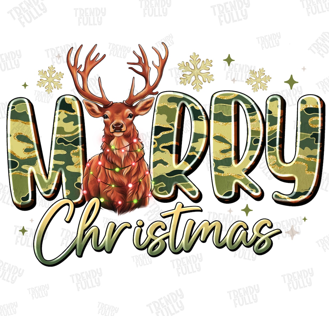 Merry Christmas Hunting Png, Christmas Deer Png, Bow Hunting Png ...
