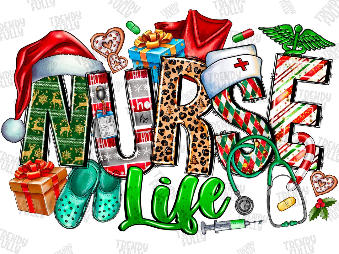 Nurse Life Christmas Png, Santa's Favorite Nurse Png, Nurse Life ...
