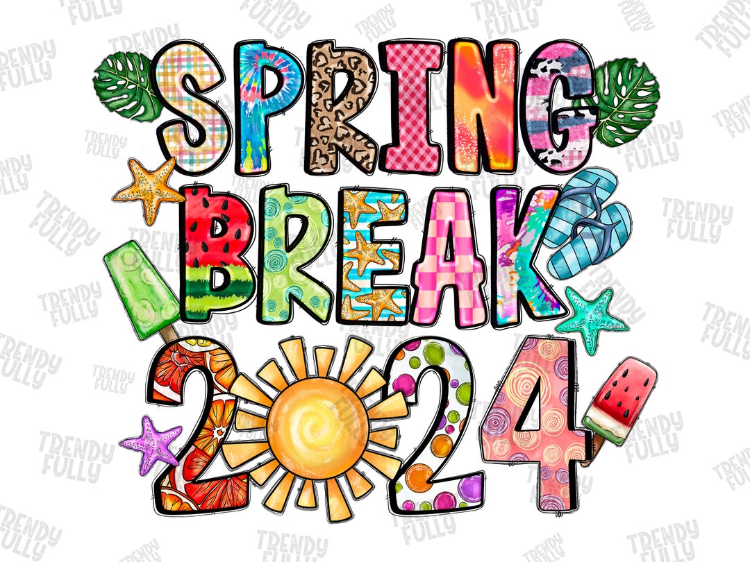 Spring Break 2024 Png, Ice Cream Png, Sublimation Design Png, Summer ...