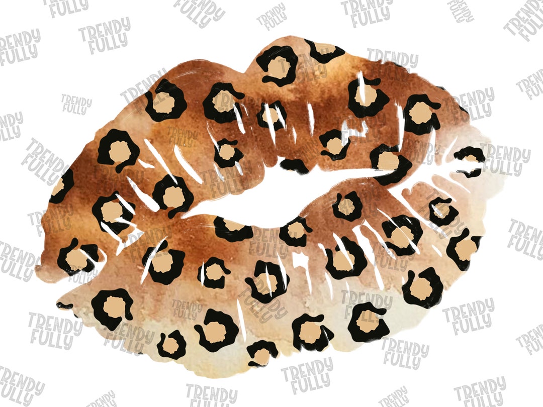 Lips Clipart Sublimation Designs Downloads, Leopard Lips Png, Lips ...