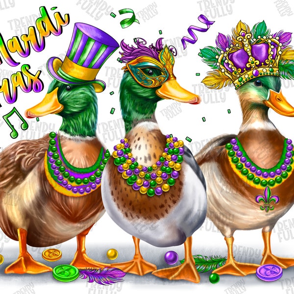 Mardi Gras Duck Png - Etsy