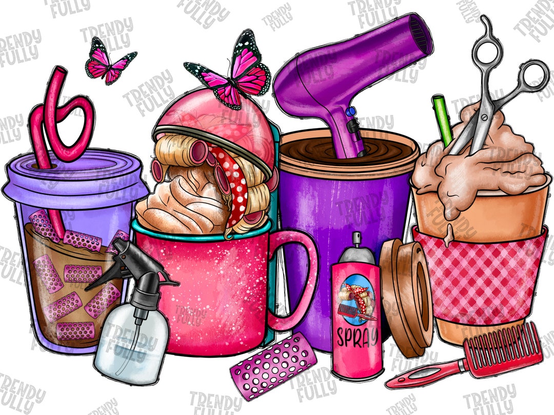 Hair Stylist Drink Png, Coffee Cups Png, Hair Stylist Sublimation, Hair ...