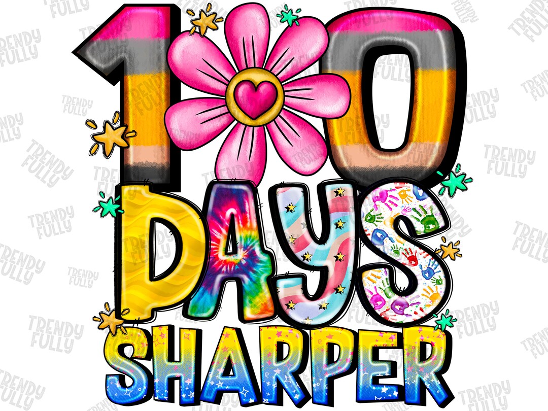100 Days Sharper PNG, School Kids Cut Files,100 Days of School Png ...