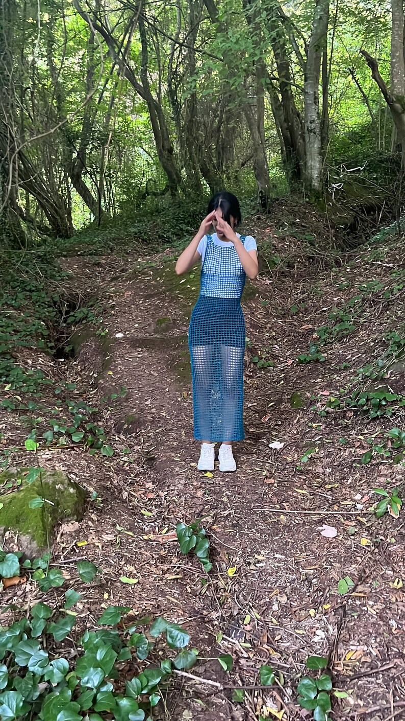 Crochet Dress Fishnet Mesh Dress Summer Ethnic Dress Maxi - Etsy