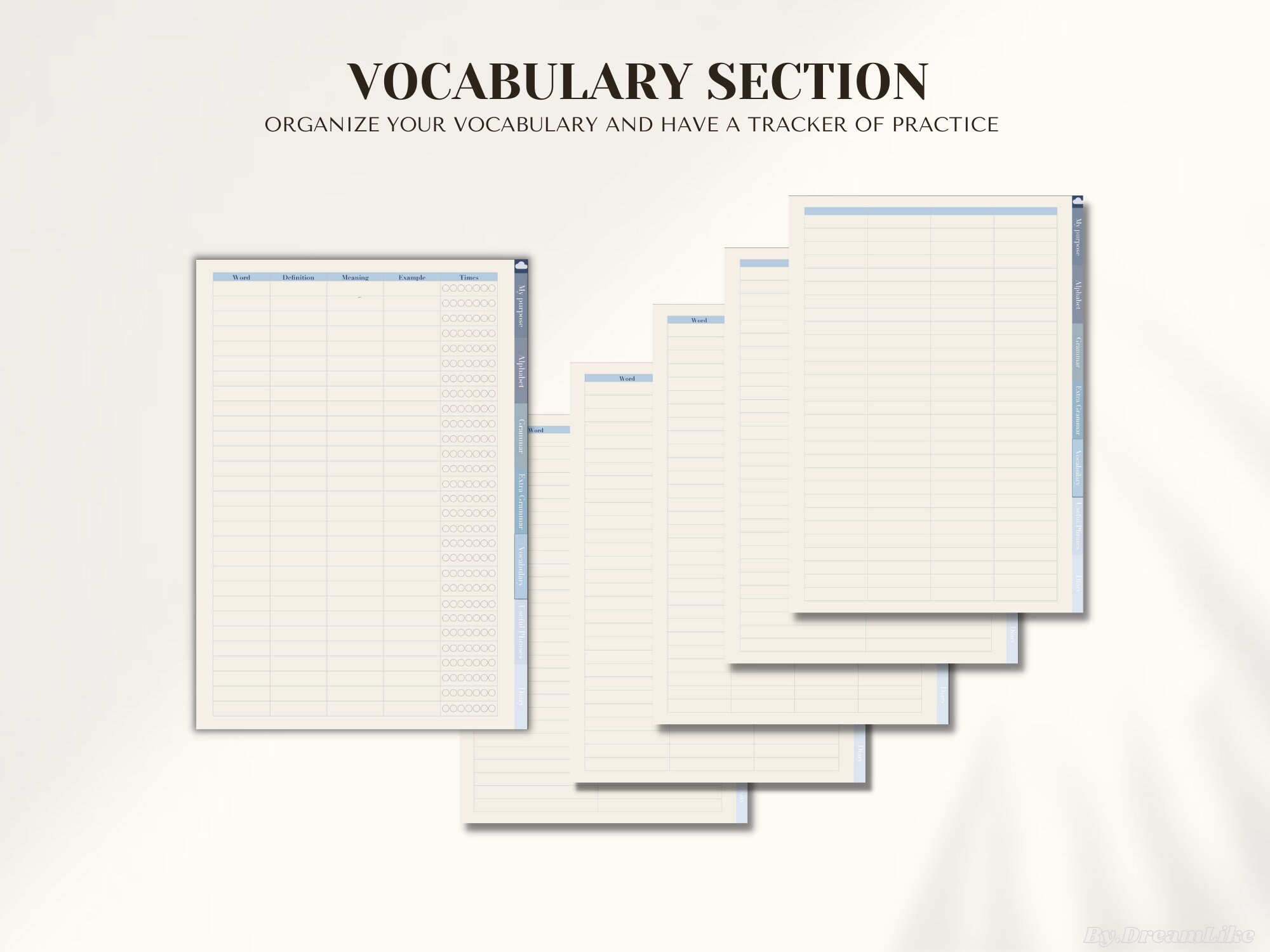 Digital Language Study Notebook Digital Language Study - Etsy