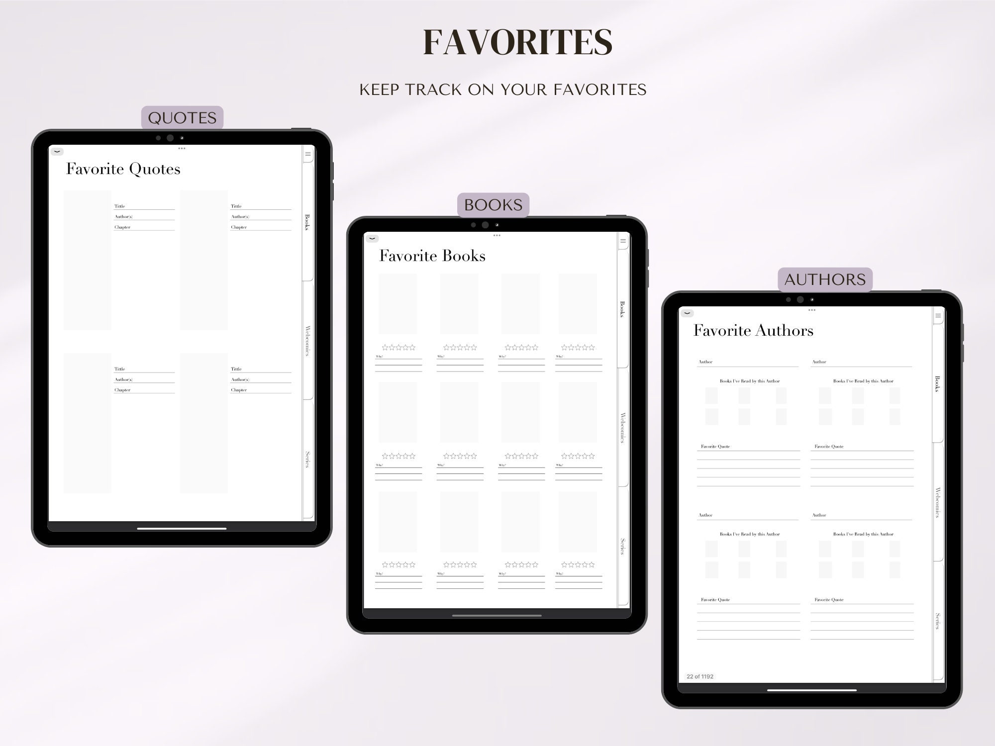 Digital Reading Journal Template, Digital Book Journal PDF, Digital ...