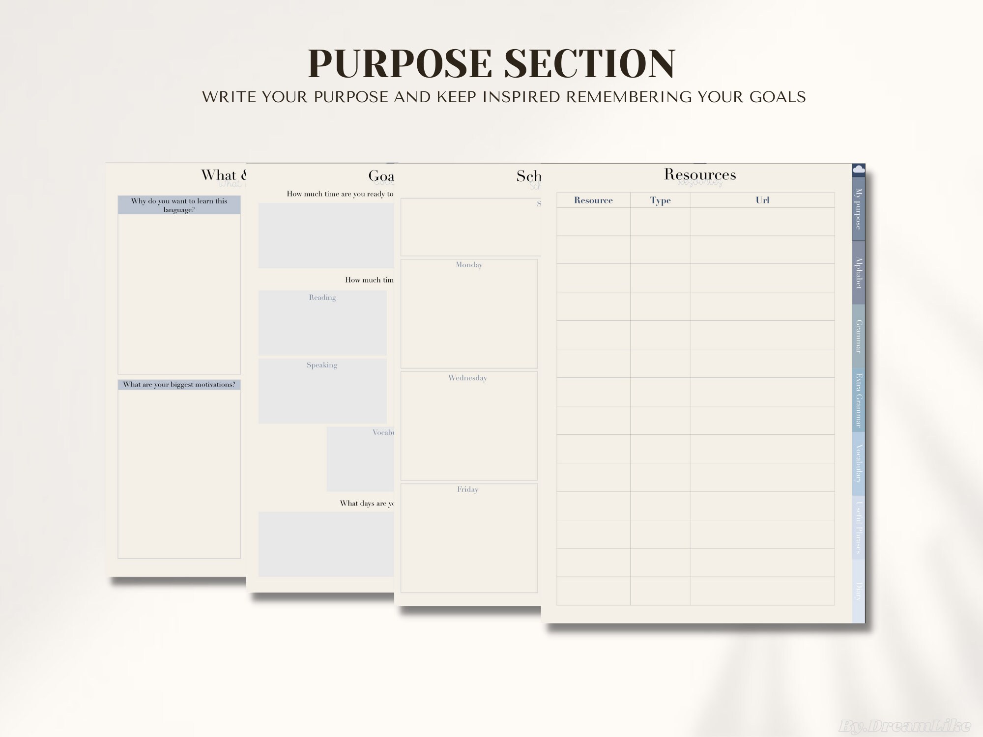 Digital Language Study Notebook Digital Language Study - Etsy