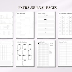 Digital Reading Journal Template, Digital Book Journal PDF, Digital ...