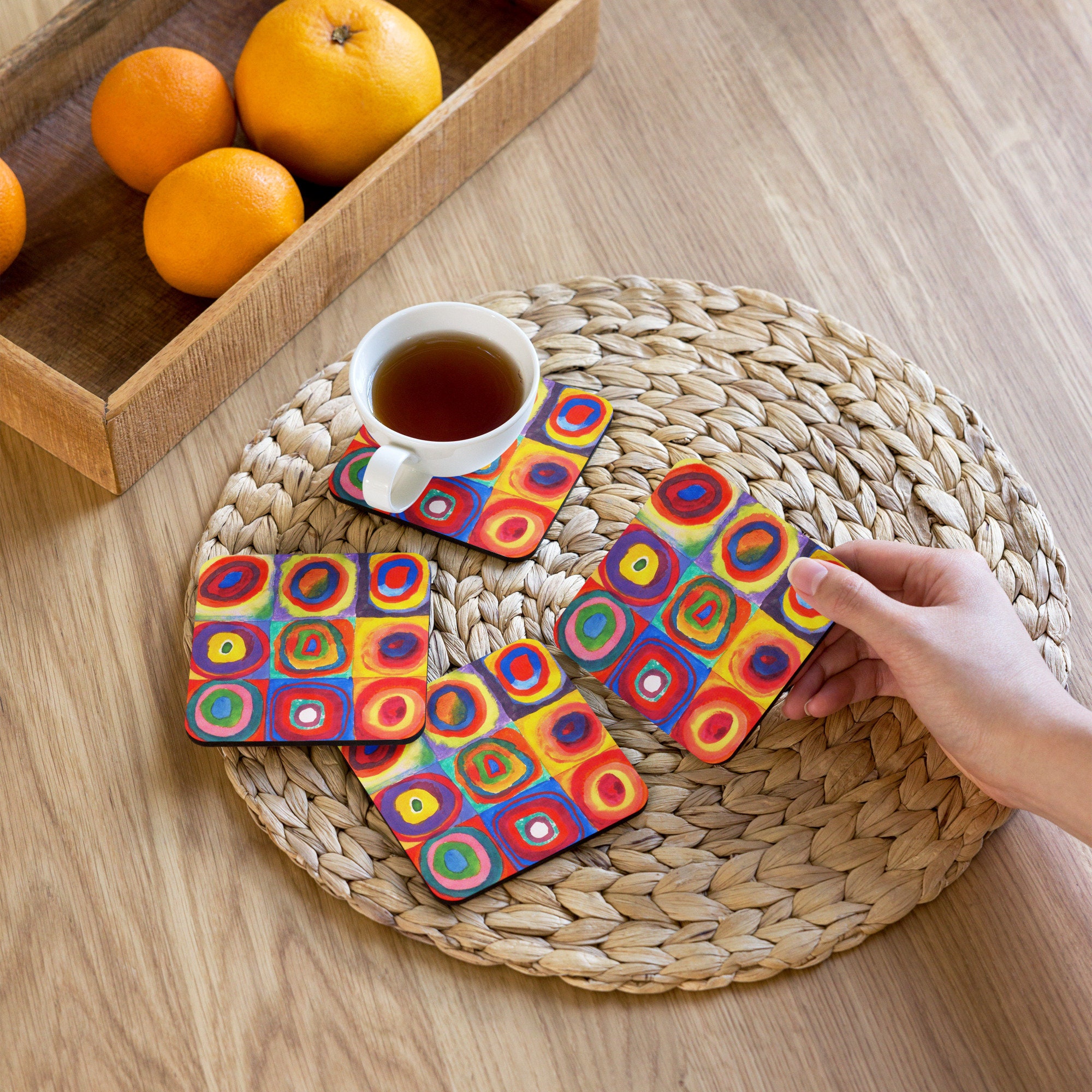 Kandinsky Color Study, Squares With Concentric Circles Cork-back ...