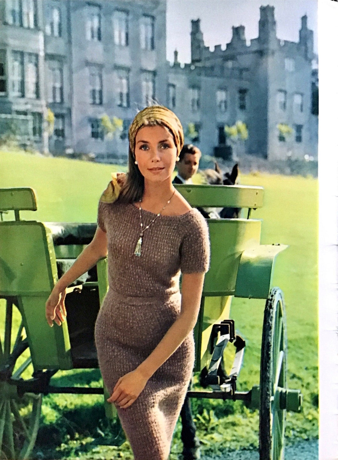 LORREINE |vintage Knitting Pattern| Reynolds Design in Ribbon |1950s Couture Fashion|women's ...