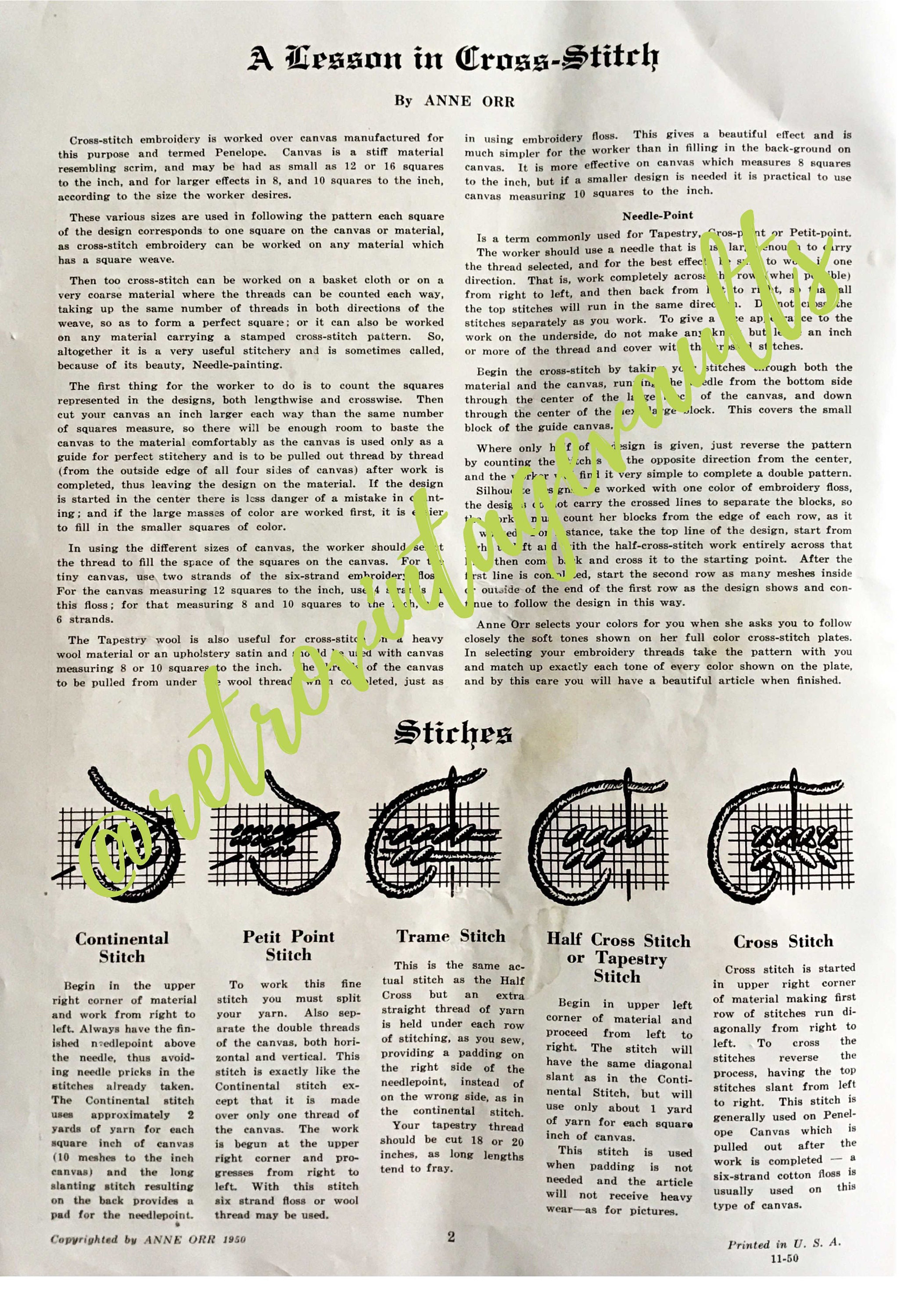 Anne Orr Cross Stitch - Book 49- **PDF** - Instant Digital Download ...