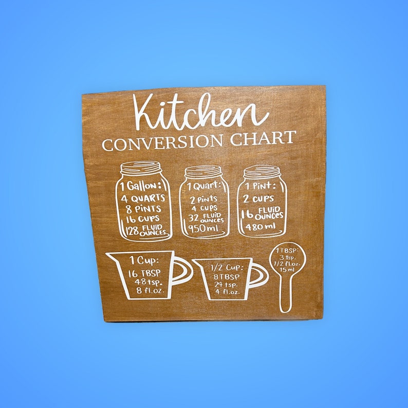 Kitchen Conversion Chart - Etsy