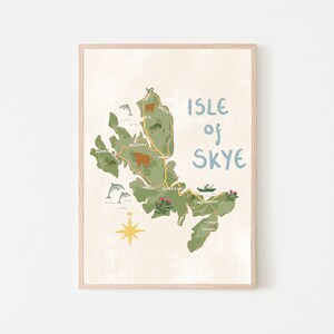 Isle of Skye Map Print | Illustrated Map | Print Scotland ...