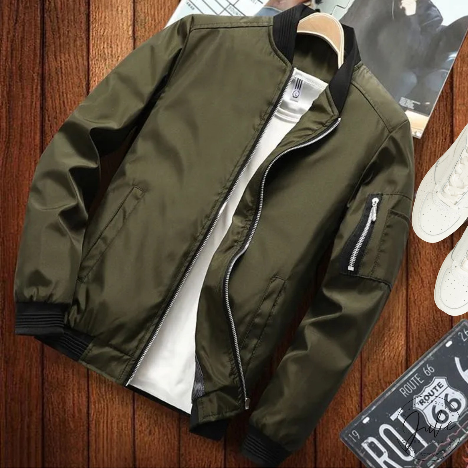 Men's Jacket, Men's Bomber Spring Autumn Winter Jacket, Men's Slim ...