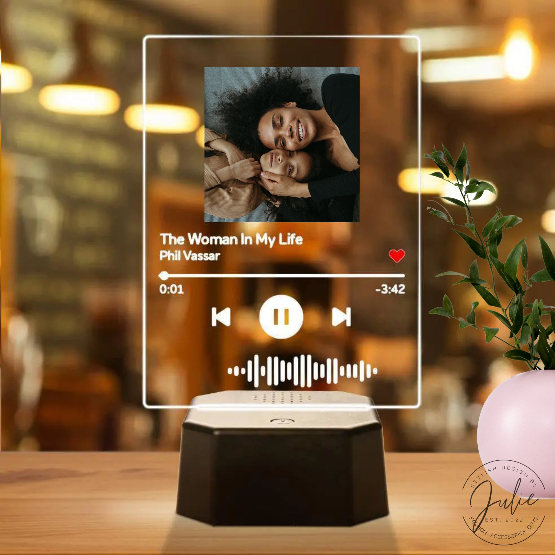 Photo Plaque With Bluetooth Speaker Gift for Husband Fiancé Boyfriend ...