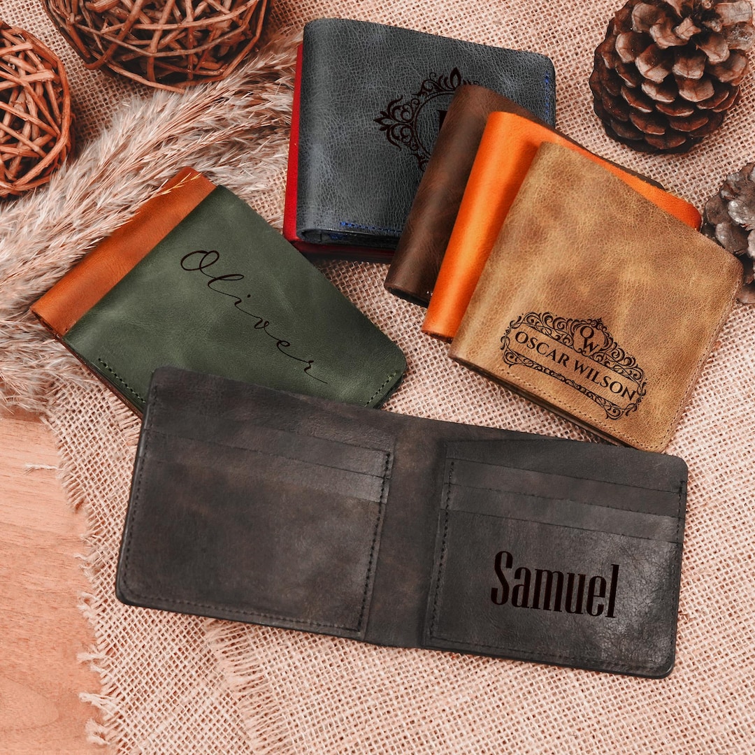 Personalized Leather Credit Card Wallet, Custom Engraved Wallets ...