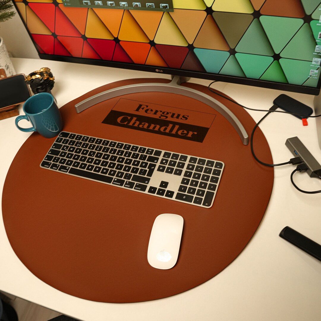 Custom Size Leather Desk Mat-leather Computer Mat-leather Anti-slip ...
