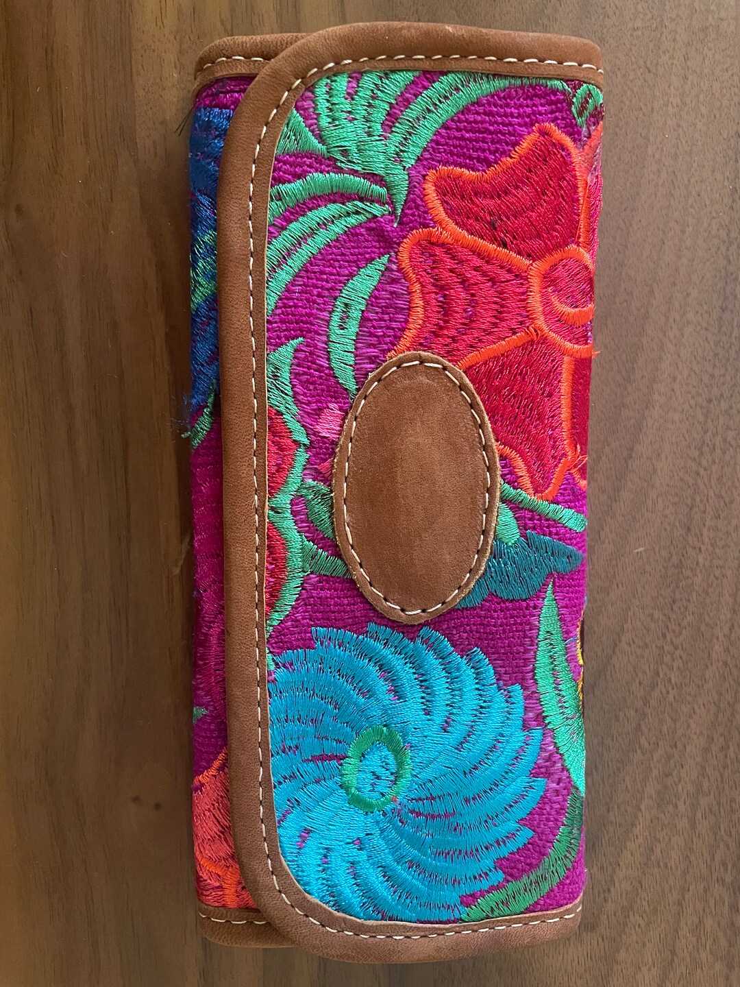 Guatemalan Floral Embroidered Wallet - Etsy
