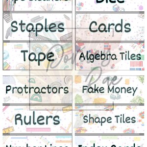 Printable Classroom Labels | Colorful Supply & Organization Tags | Back ...