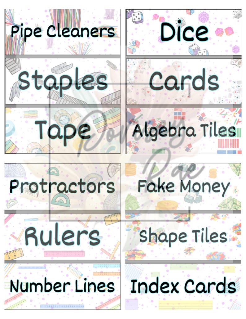 Printable Classroom Labels | Colorful Supply & Organization Tags | Back to School Decor ...