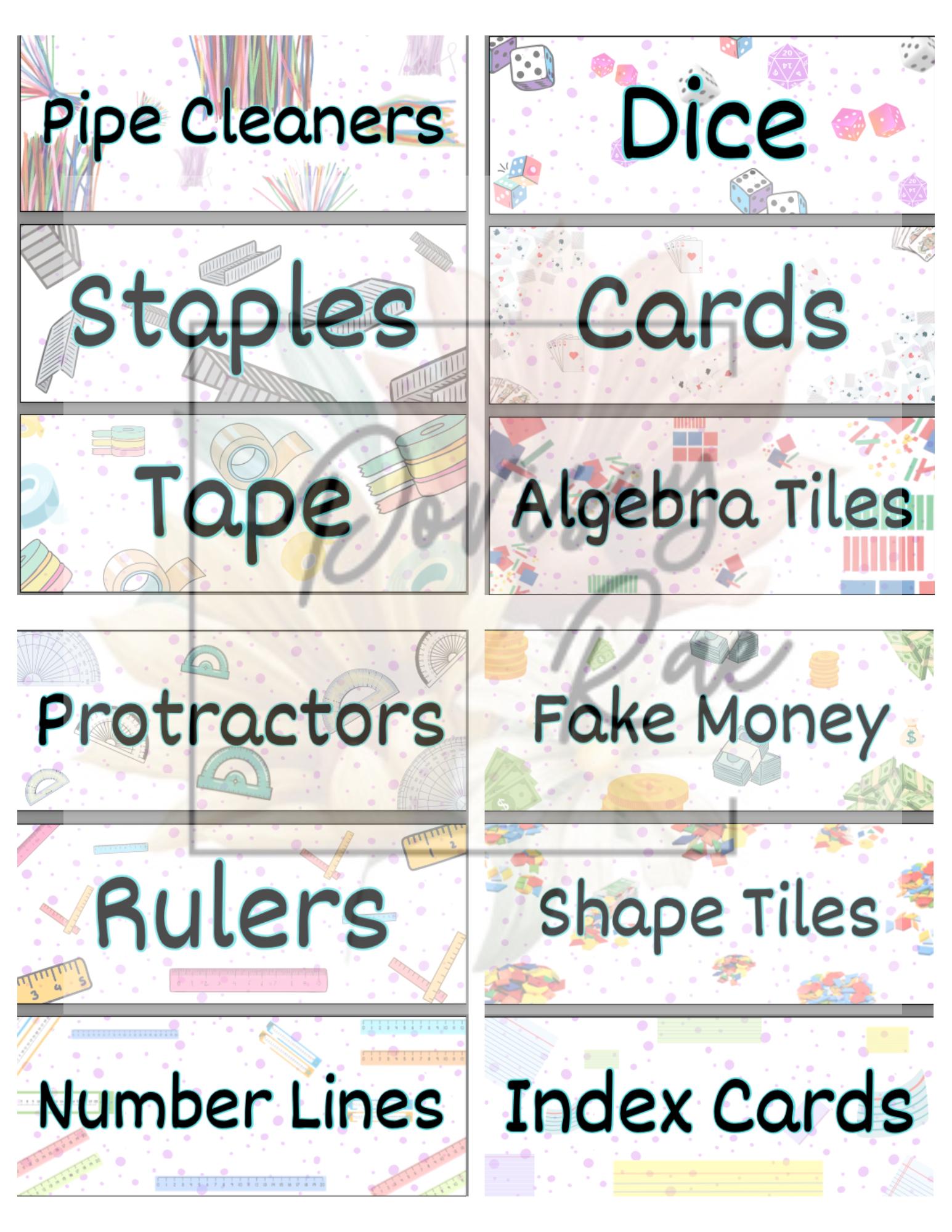 Printable Classroom Labels | Colorful Supply & Organization Tags | Back ...