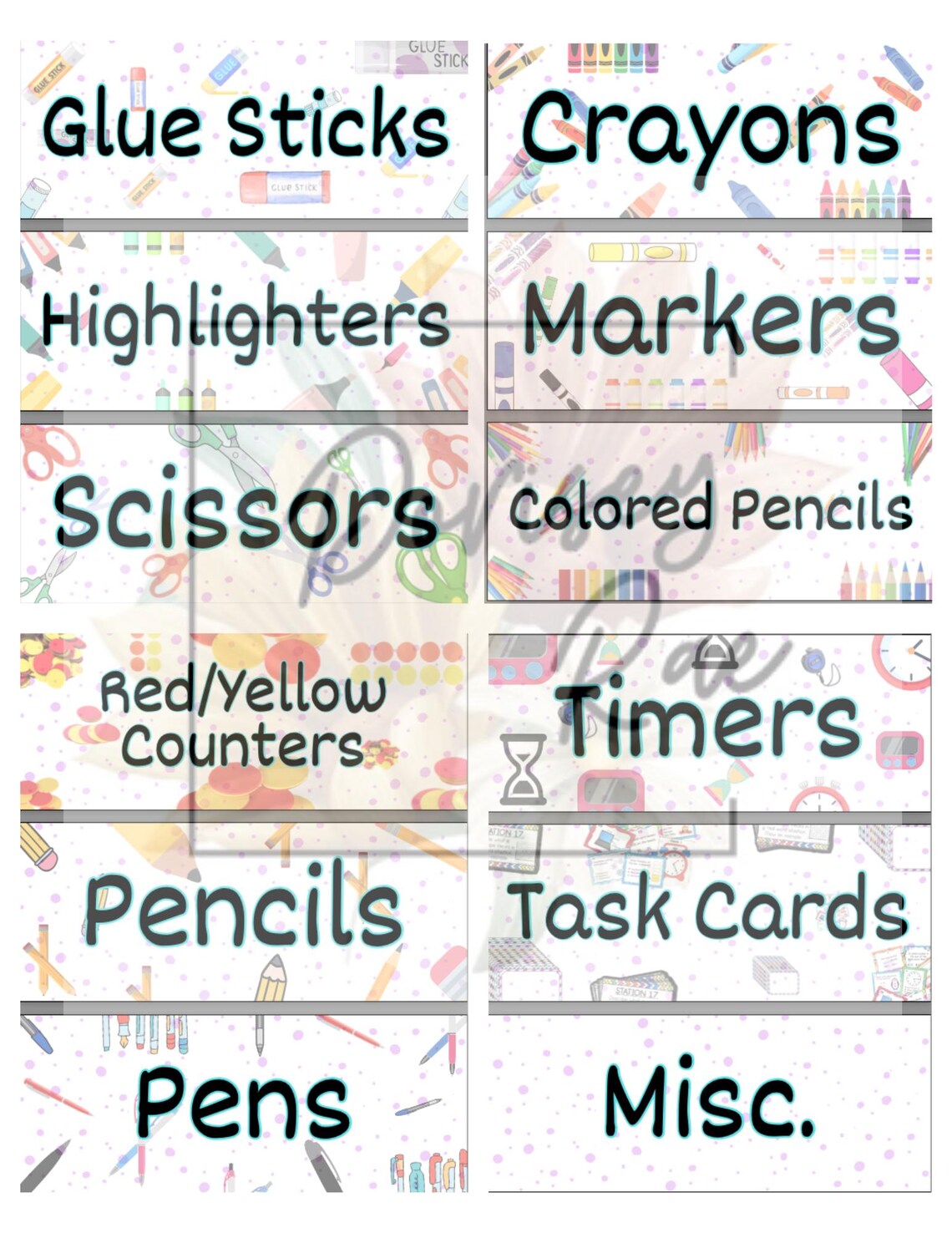 Printable Classroom Labels | Colorful Supply & Organization Tags | Back ...