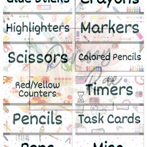 Printable Classroom Labels | Colorful Supply & Organization Tags | Back ...