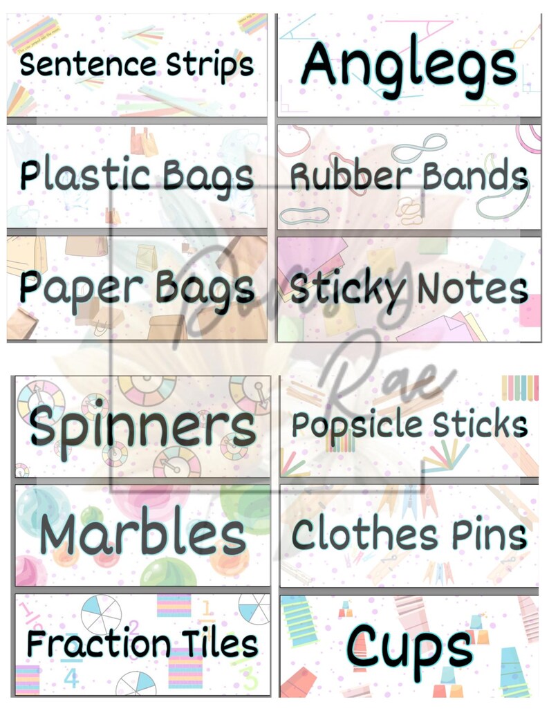 Printable Classroom Labels | Colorful Supply & Organization Tags | Back ...