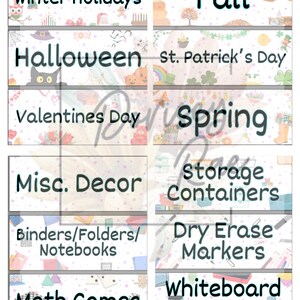 Printable Classroom Labels | Colorful Supply & Organization Tags | Back ...