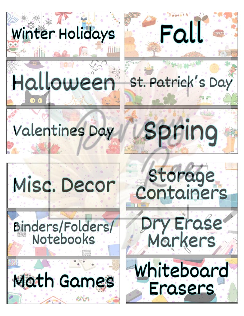 Printable Classroom Labels | Colorful Supply & Organization Tags | Back ...
