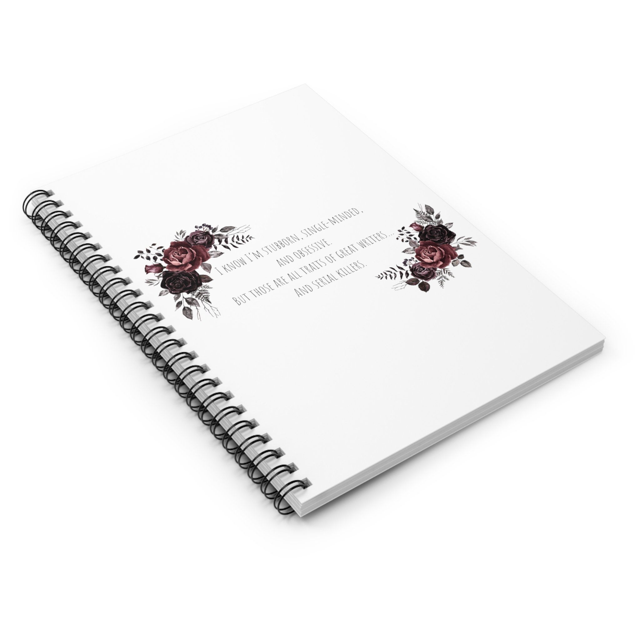 Wednesday Addams Family Quote Funny Spiral Notebook, Wednesday Iconic ...